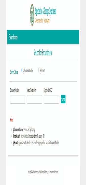 EC Telangana: Obtain an Encumbrance Certificate in Telangana