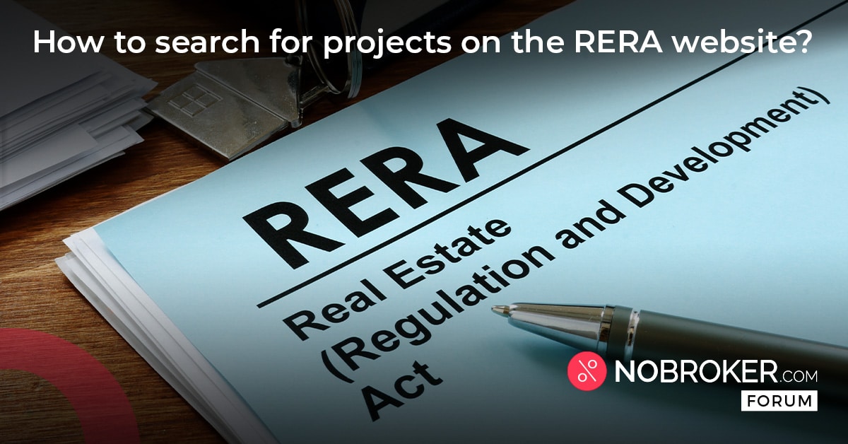 How to Search Project on RERA Website | NoBroker Forum