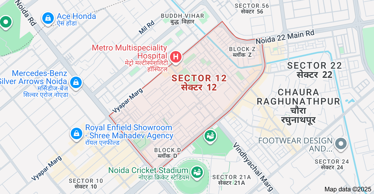 Sector 12, Noida - Map, Pin Code, & Property Rates 2025