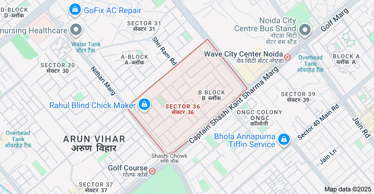 Sector 36, Noida - Map, Pin Code, & Property Rates 2025