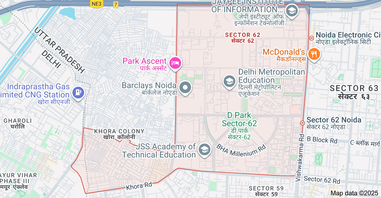 Sector 62, Noida - Map, Pin Code, & Property Rates 2025